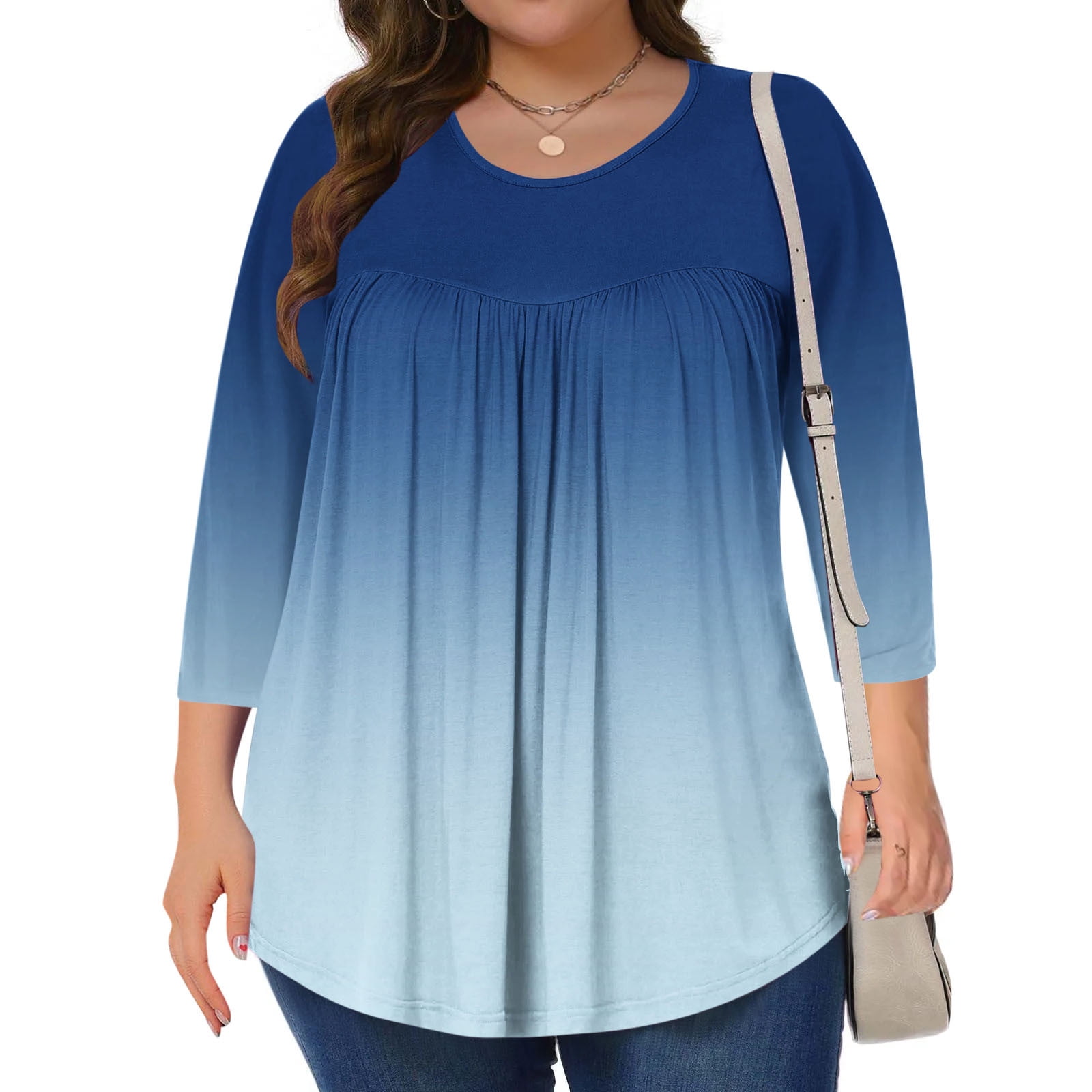 Click here for Zmfxjpe Womens Shirts Clearance Sale 3/4 Sleeve Wo... prices