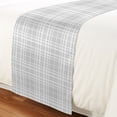 Bed Runner Grey Buffalo Checked Plaid Bedding Scarves Soft Decorative ...