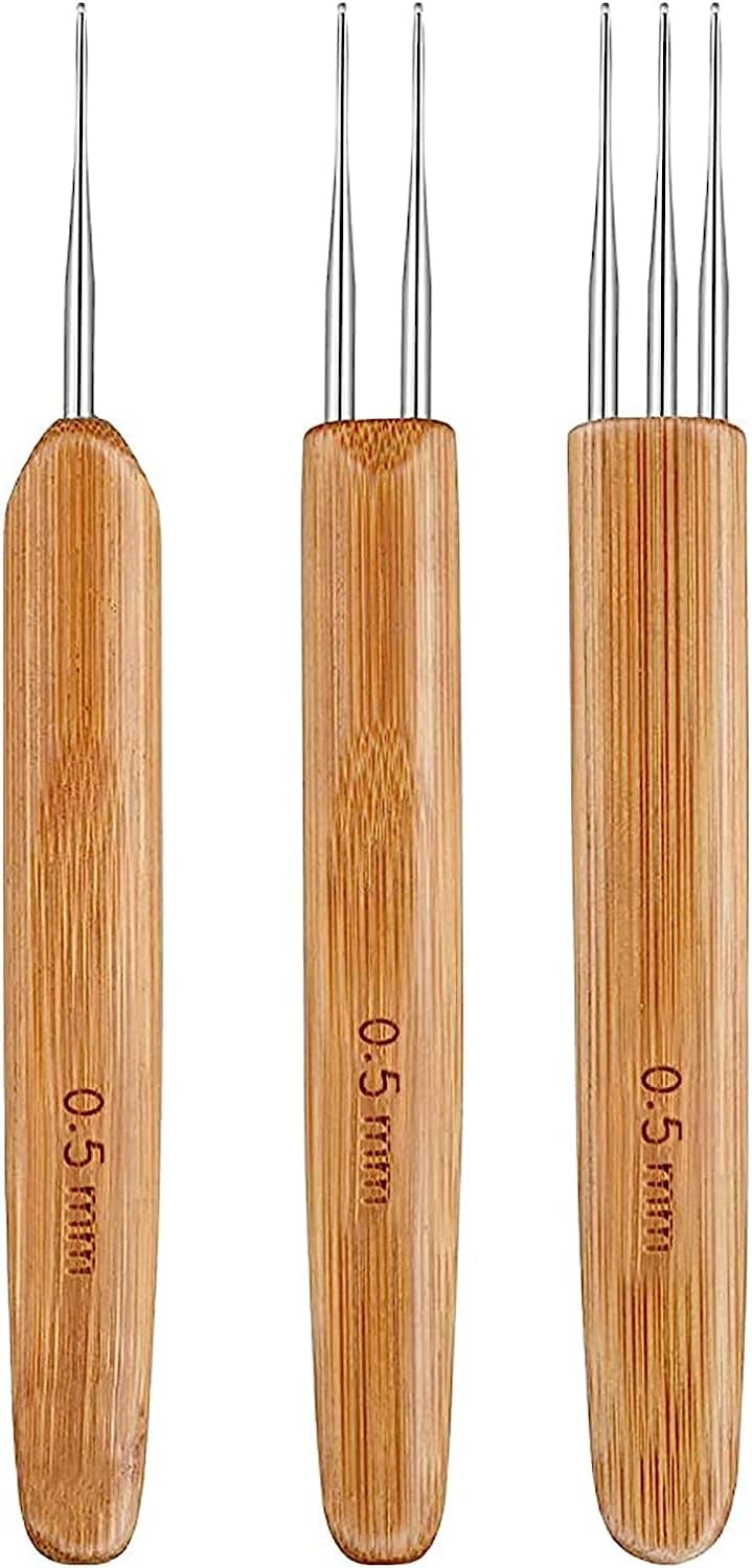 Dreadlocks Crochet Hooks for Hair 3Pcs/Set (1 Hook+2 Hooks+3 Hooks ...