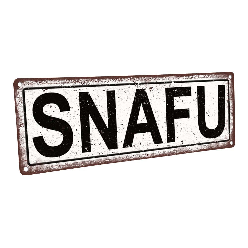 Snafu 4"x12" Metal Sign, Wall Décor for Home and Office - Walmart.com