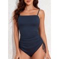 Eytino Womens One Piece Swimsuit Ribbed And Ruched With Tummy Control