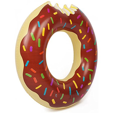 HSD 90cm Inflatable Chocolate Donuts Float,Inflatable Swimming Ring for ...