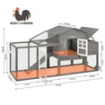 Gowoodhut, Wooden Chicken Coop Rabbit Cage, 79 inch, Waterproof Roof ...