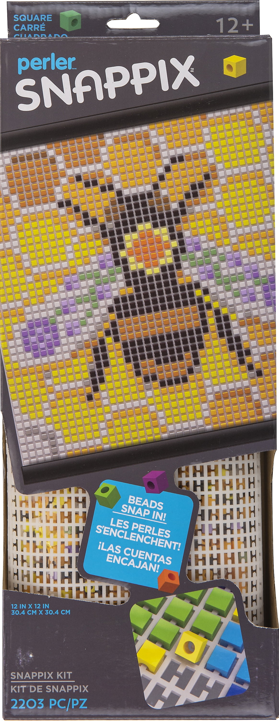 Perler Snappix Kit 12"X12"-Folksy Bee - Walmart.com