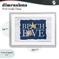 Stupell Industries Beach Love Seashells Gray Framed Print Under Glass ...