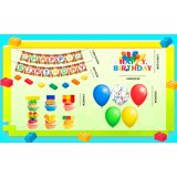Block Party Decorations,53 Pcs Building Blocks Birthday Decorations Set ...