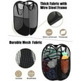 2 Pcs Strong Mesh Pop-up Laundry Hamper, Quality Pop Up Hampers for Laundry with Durable Handles ...