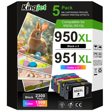 HP 950XL/951XL Combo Pack Black/Tri-color Original Ink Cartridges ...