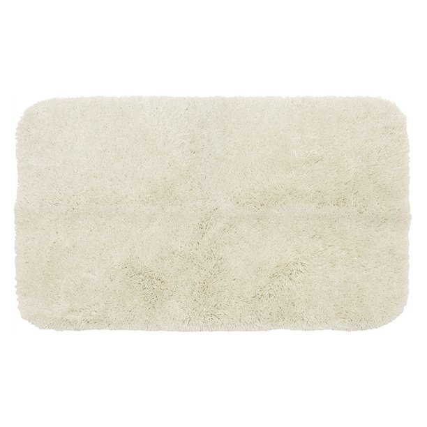 Mainstays Performance Polyester Bath Rug, Artic White, 23" x 39 ...