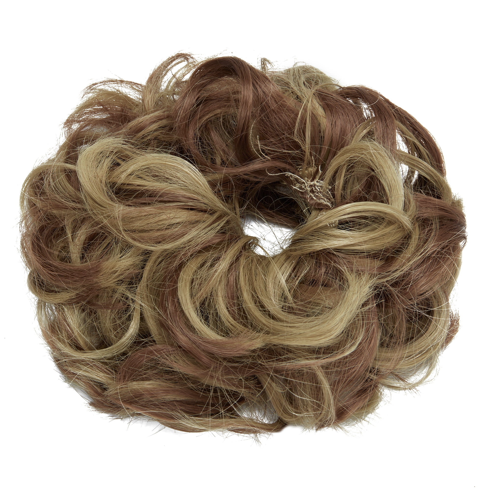 Pony Tail Hair Extension Bun Big Wave Curls Hairpiece Wrap Chignon ...