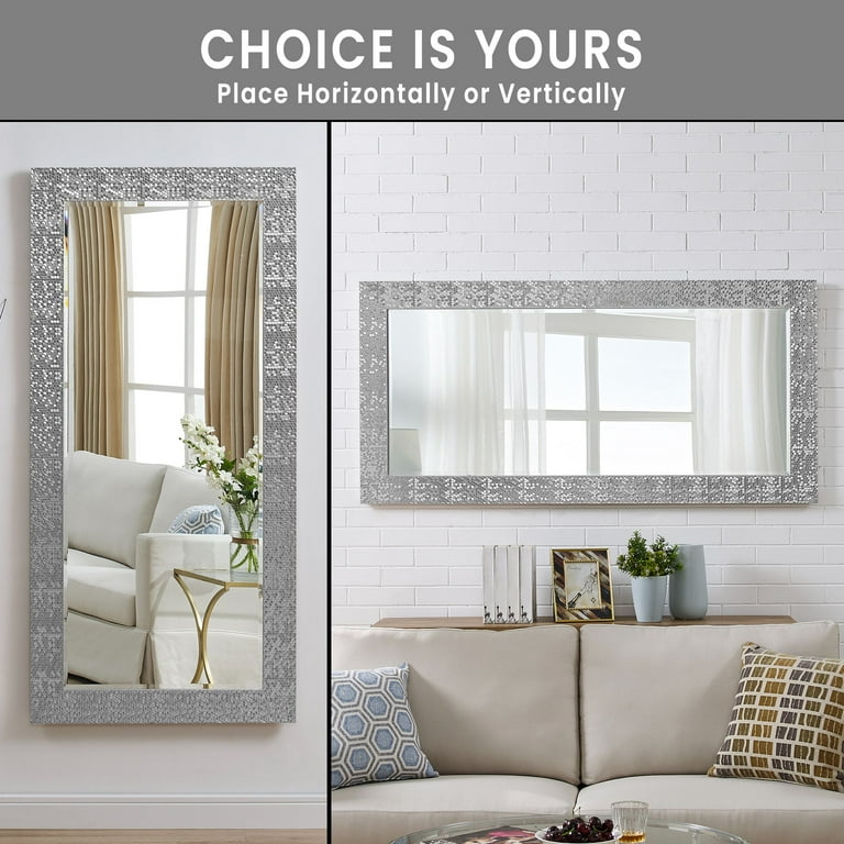 Naomi Home Large Full Body Bedroom Mirror, Mosaic Style, Big Naomi Home Large Full Body Bedroom Mirror, Mosaic Style, Big