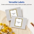 Avery Labels, 4" x 3-1/3", Gold with Black Bow Design, Glossy - Walmart.com