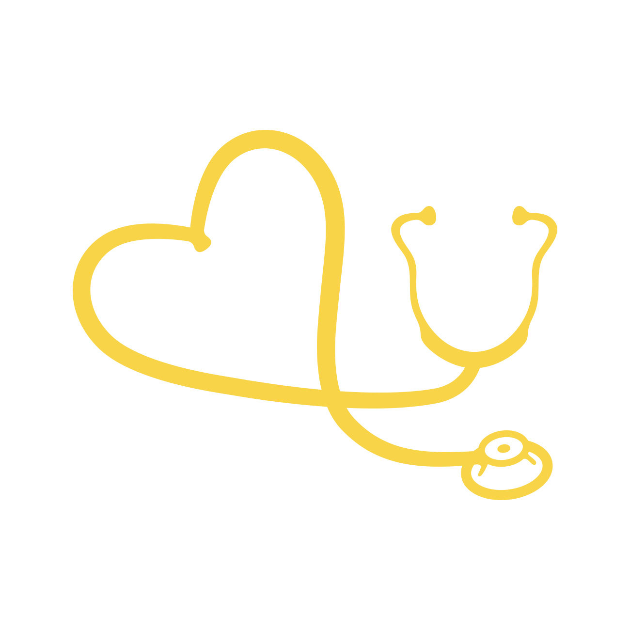 Heart Stethoscope Sticker Decal Die Cut - Self Adhesive Vinyl ...