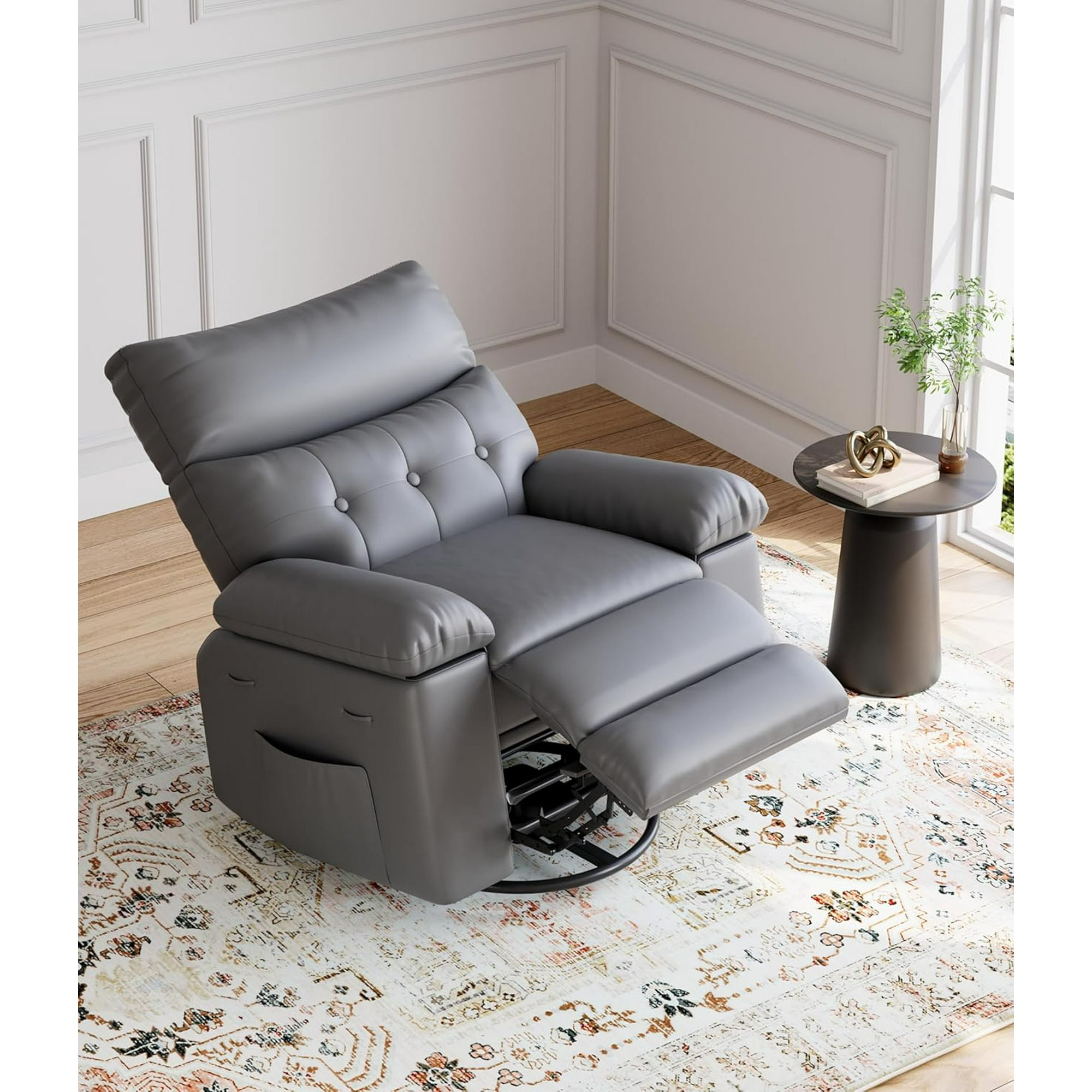 Click here for Towallmark Wide Rocker Swivel Recliner Chair - Fau... prices