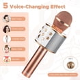 Wireless Bluetooth Karaoke Microphone, 5 Voice Changer,Portable ...
