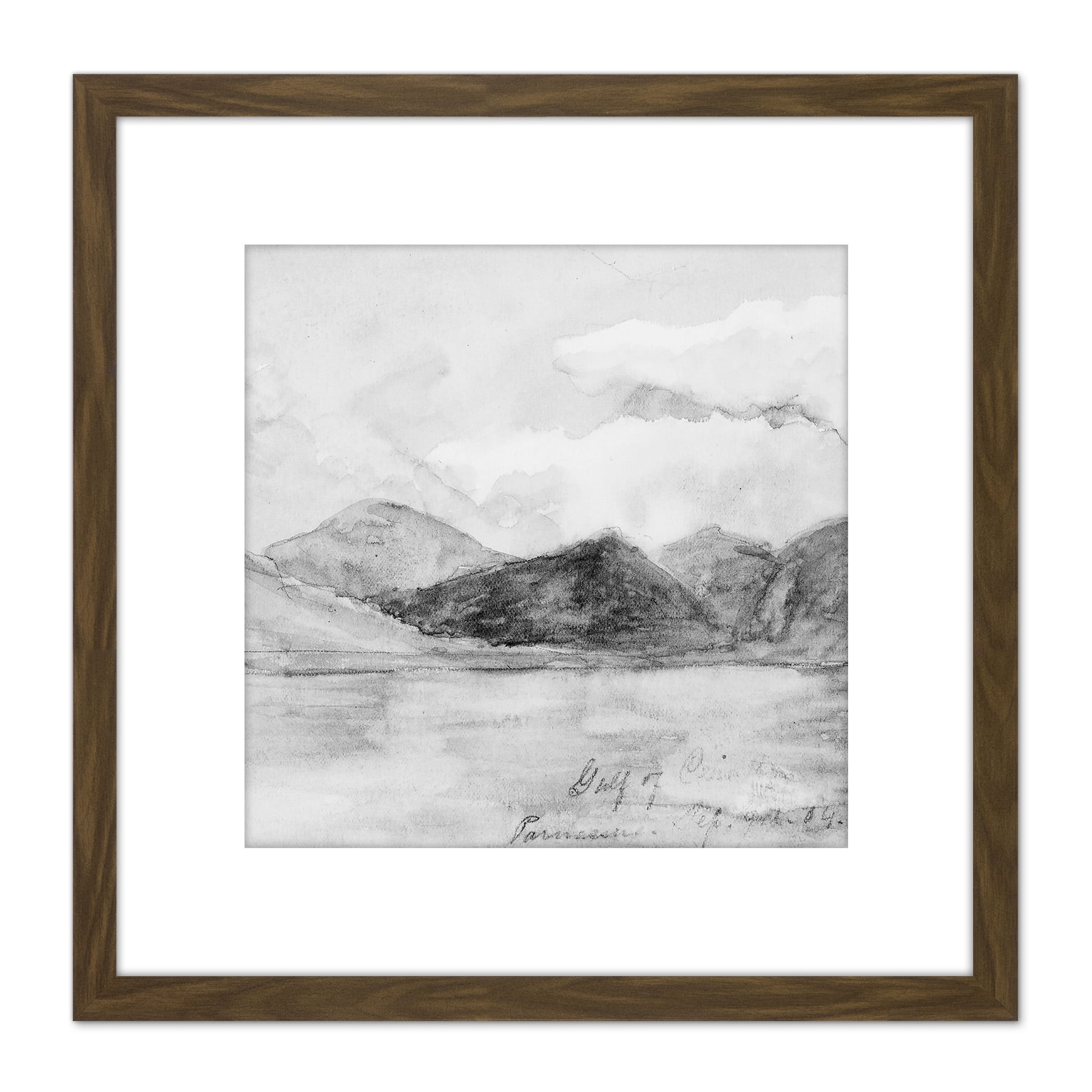 Sargent Gulf Of Corinth Sketchbook Drawing 8X8 Inch Square Wooden ...