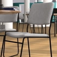 Emma + Oliver 500 lb. Capacity High Density Gray Fabric Stacking Chair ...