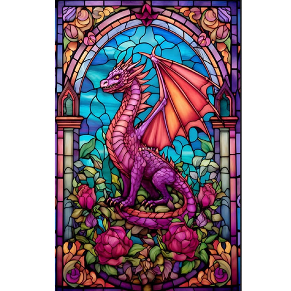 (V5154) Alféizar Ventana Diamante Serie Dibujos Animados Dragón Volador ...
