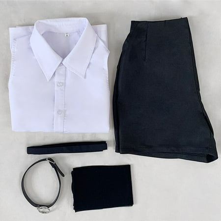 Anime Manga Chainsaw Man Reze Cosplay Uniform Suit White Shorts Black ...