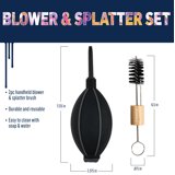 FolkArt Drizzle Blower and Splatter Set, Durable Tools for Fluid Paint ...