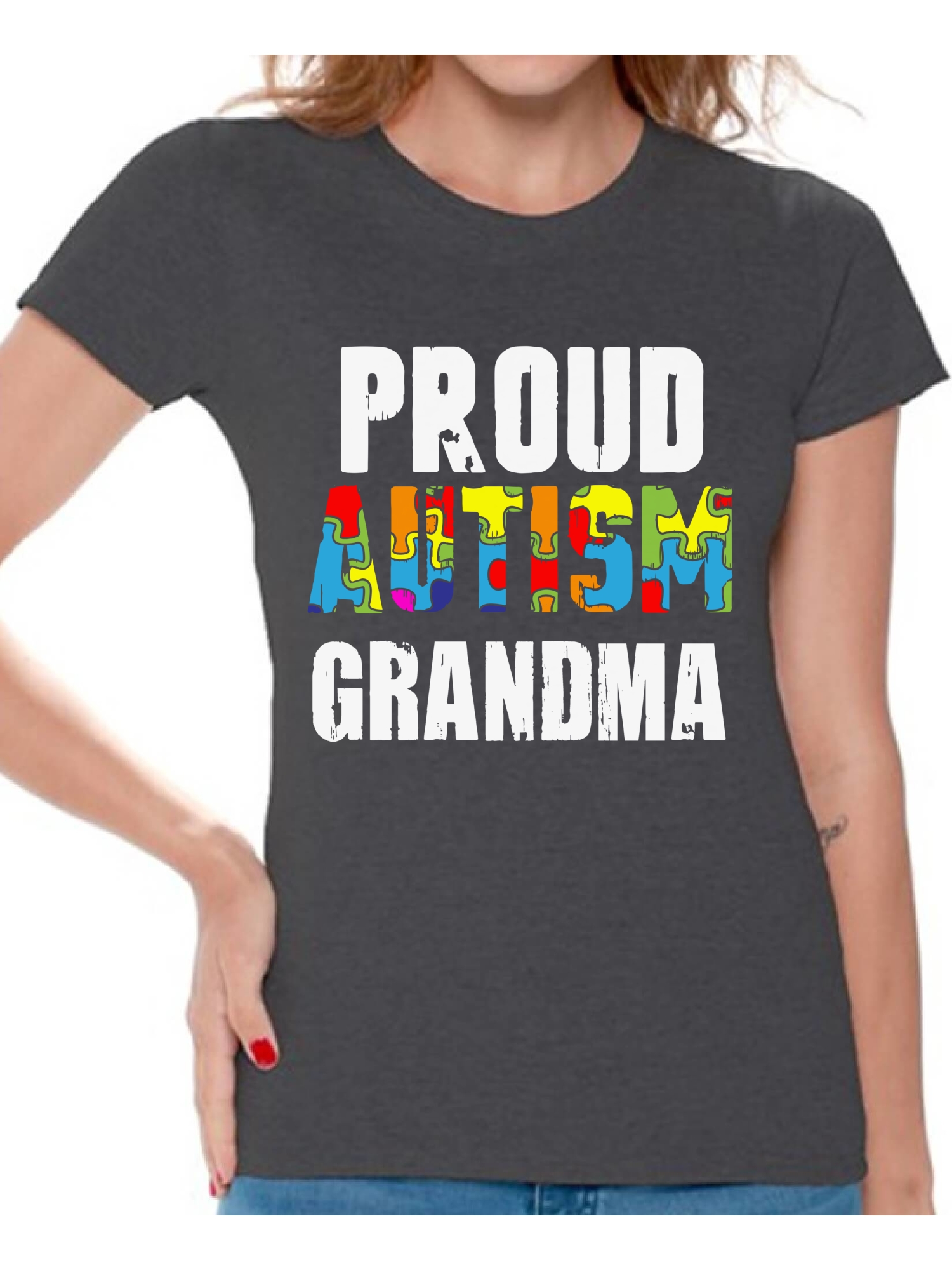 Awkward Styles Proud Autism Grandma Tshirt Women's Autism Shirts Autism ...