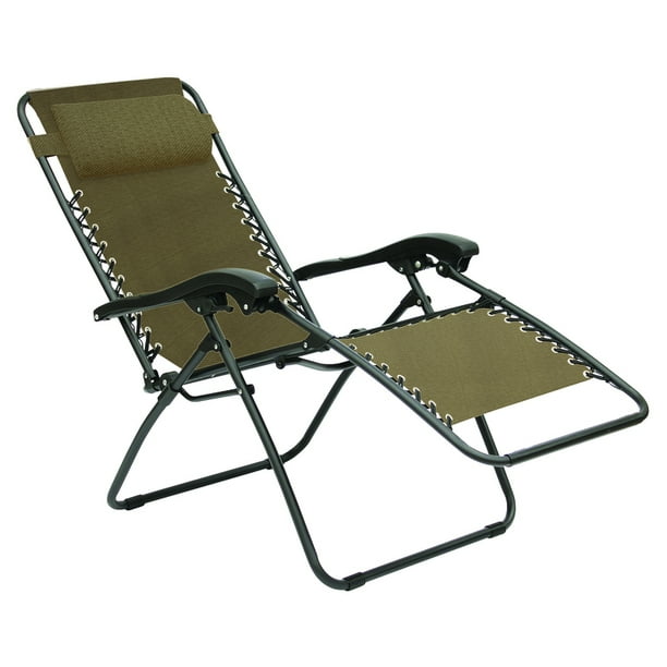 Living Accents 1 person Black Steel Relaxer Chair Taupe - Walmart.com ...