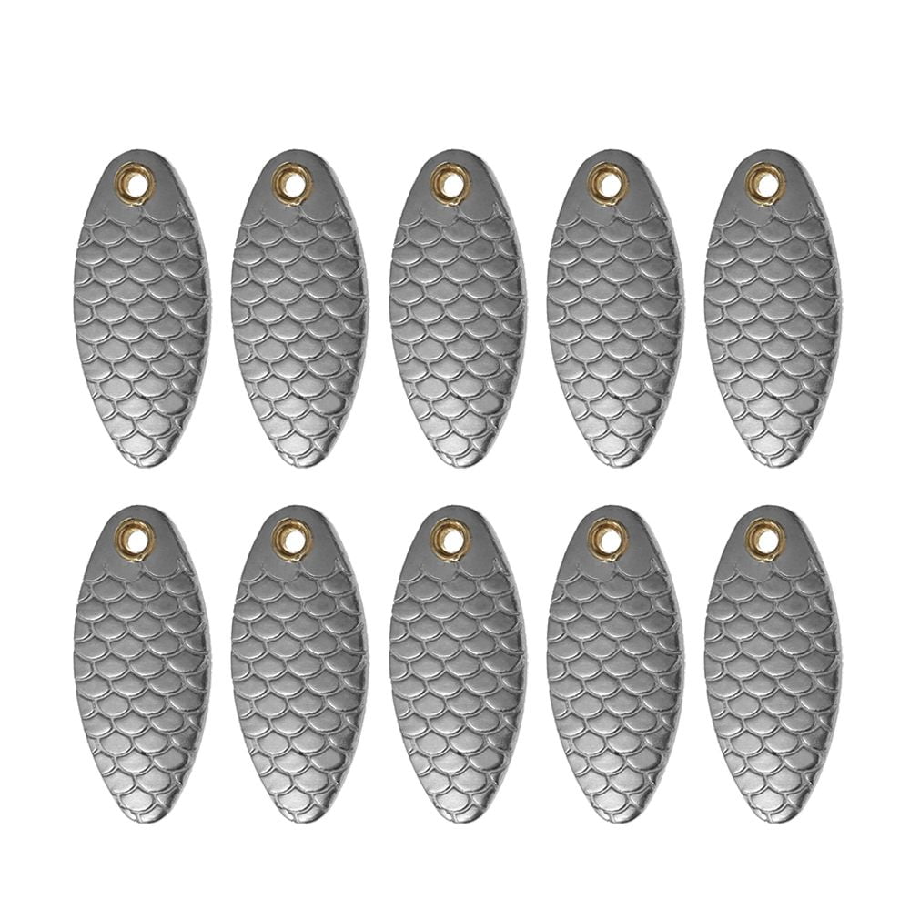 Spinner Tackle Sequin Vibration Smooth Nickel VIB Lure Blades Fishing ...
