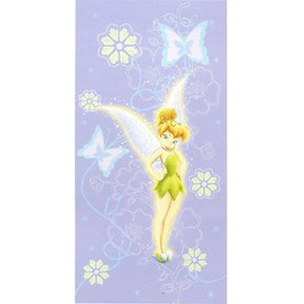 Disney Fairies Tinkerbell Purple Beach Towel - Walmart.com - Walmart.com