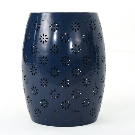 Christopher Knight Home Soleil Outdoor 15" Iron Side Table, Dark Blue ...