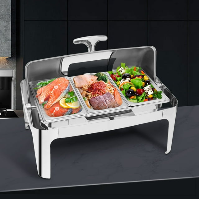 TOOL1SHOoo Roll-Top Chafing Dish Buffet Set for Catering Rolling Buffet ...