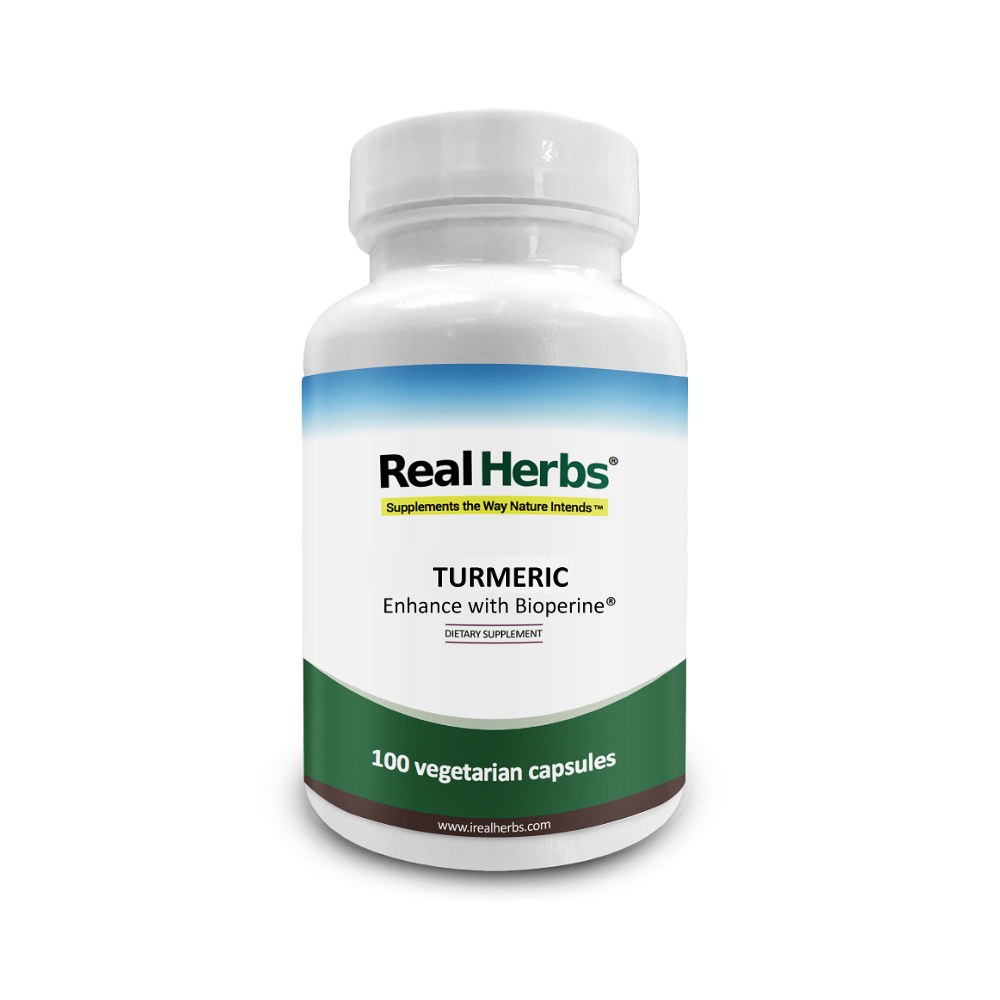 Real Herbs Turmeric Root Powder 745mg with BioPerine 5mg - Anti ...