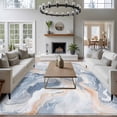 Marble Texture Large Area Rugs 5x8 ft Elegant Gray Blue Tone Vortex ...