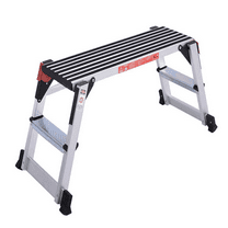 MoNiBloom 51" Aluminum Folding Work Platform Step Ladder Non-Slip Work ...