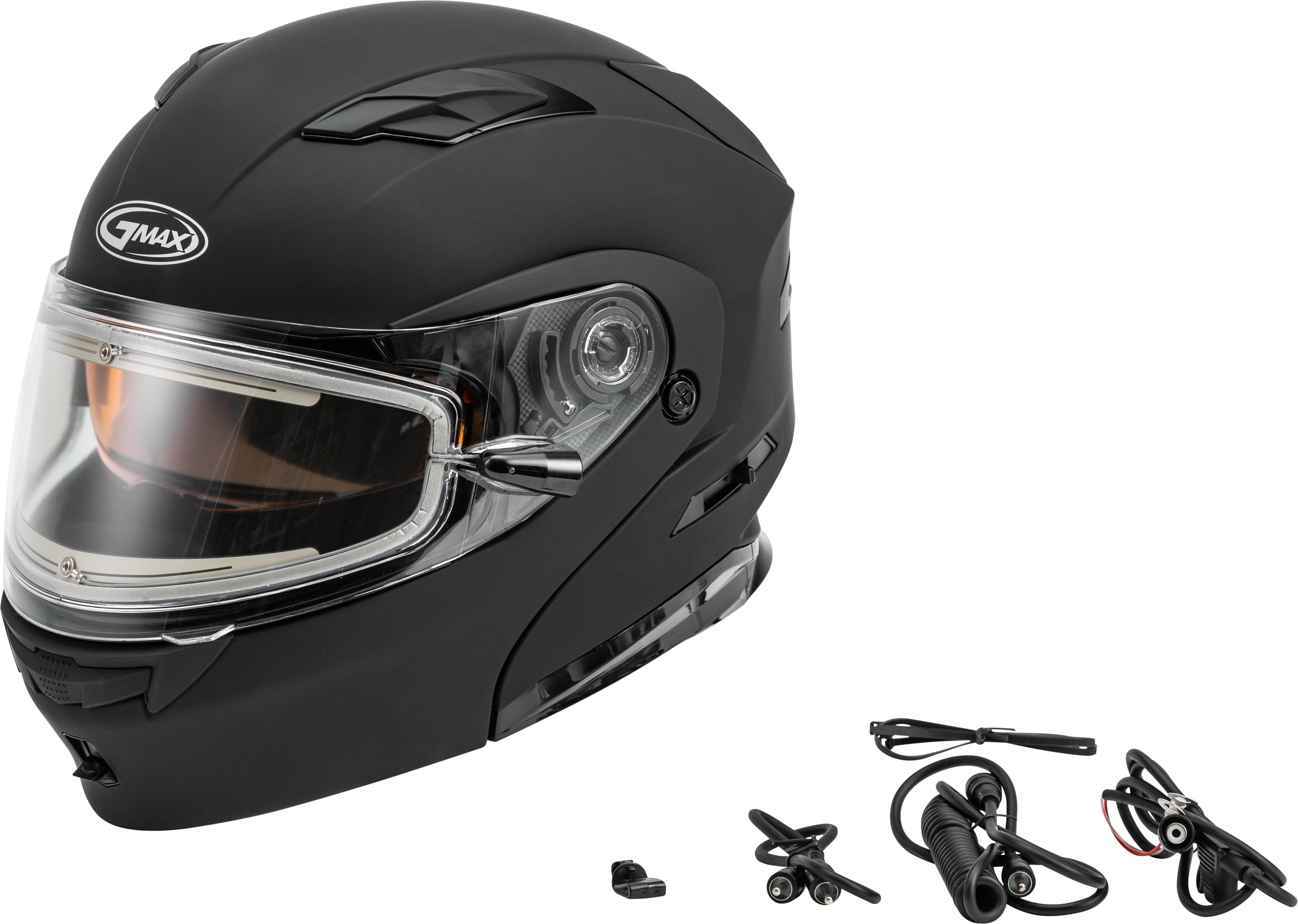 GMAX G4010075D ELEC MD-01S MODULAR SNOW HELMET W/ELECTRIC SHIELD MATTE ...
