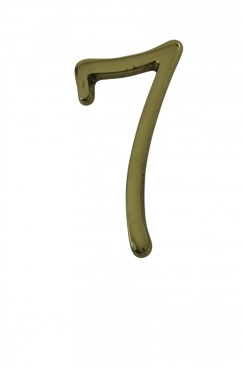 Bright Solid Brass 3" Address House Number '7' Pin Mount | Renovator's ...