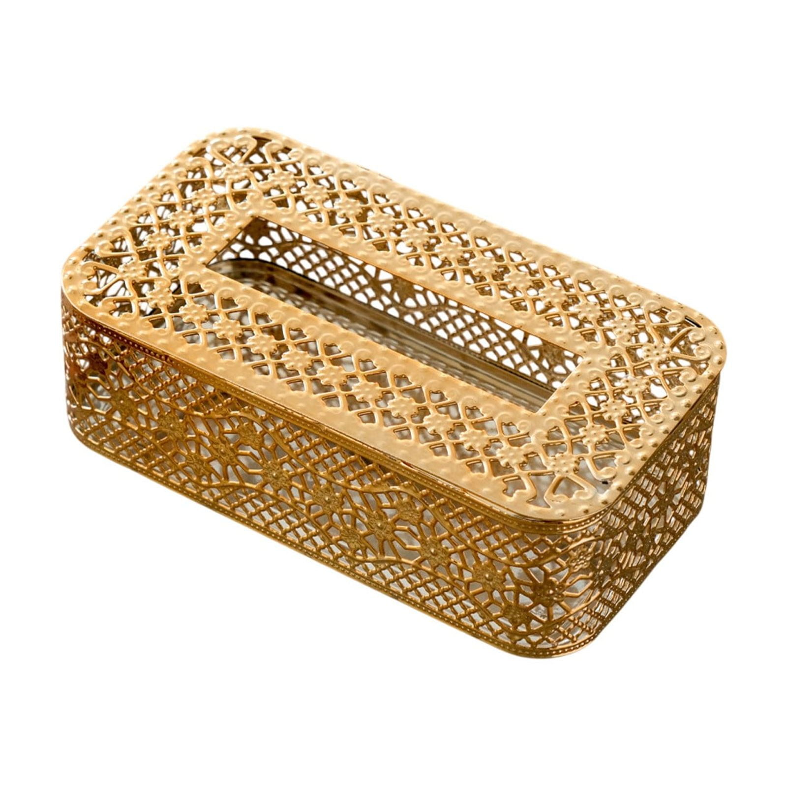 Click here for Qkdmdw Gold Desktop Wrought Iron Tissue Box Storag... prices