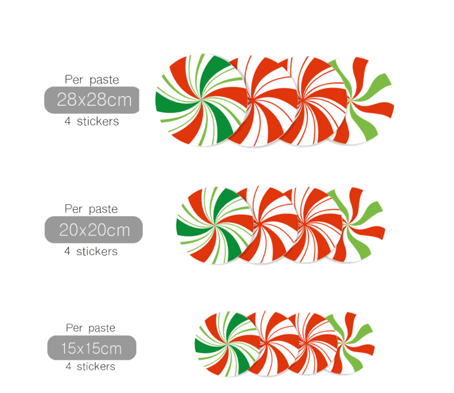 Buy 12 Pieces Peppermint Cutouts Candy Wall Cut Outs for Christmas ...