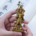 Brass Vaisravana Figure Chinese Guardian Deity Statue Feng Shui Wealth ...