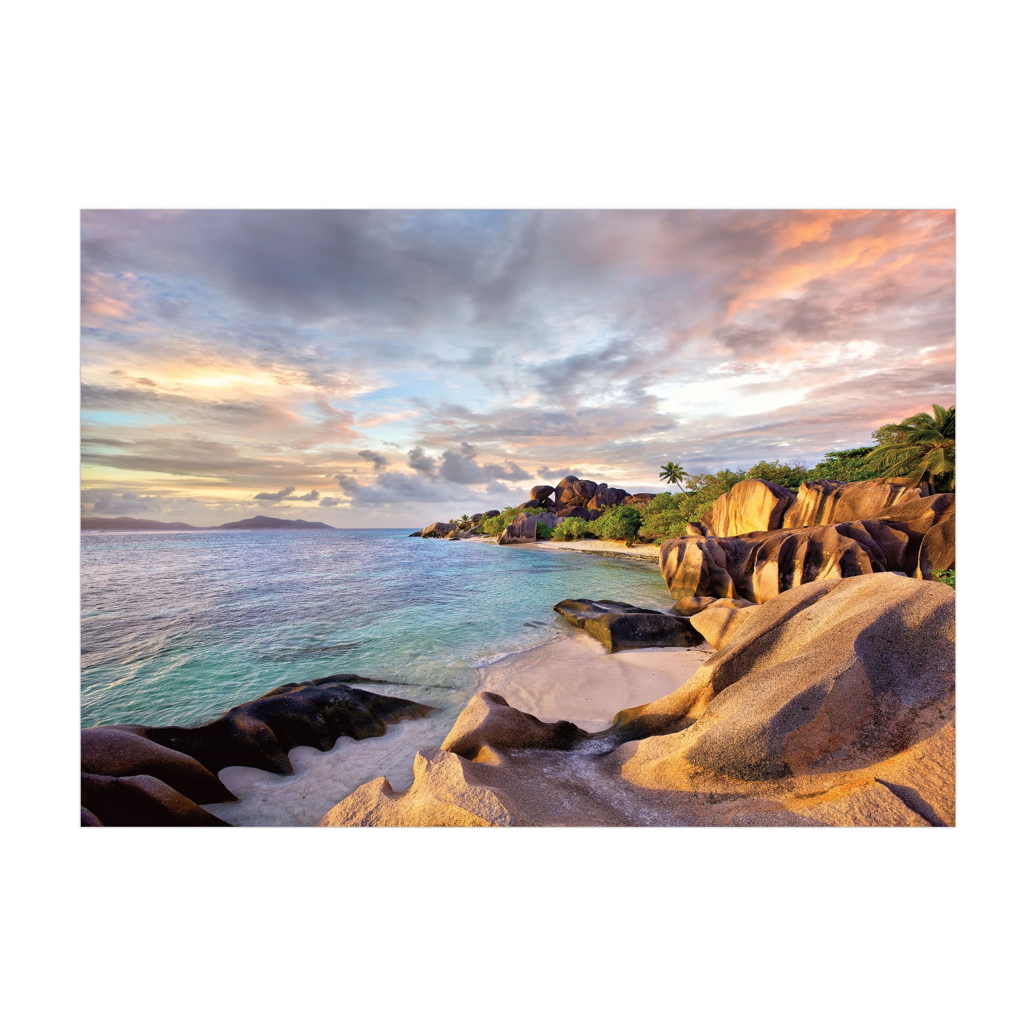 Ambesonne Beach Jigsaw Puzzle, Rock Sandy Beach Island, Heirloom ...