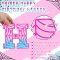 Spider Theme Birthday Banner Decorations Pre-strung Spider Web Happy ...