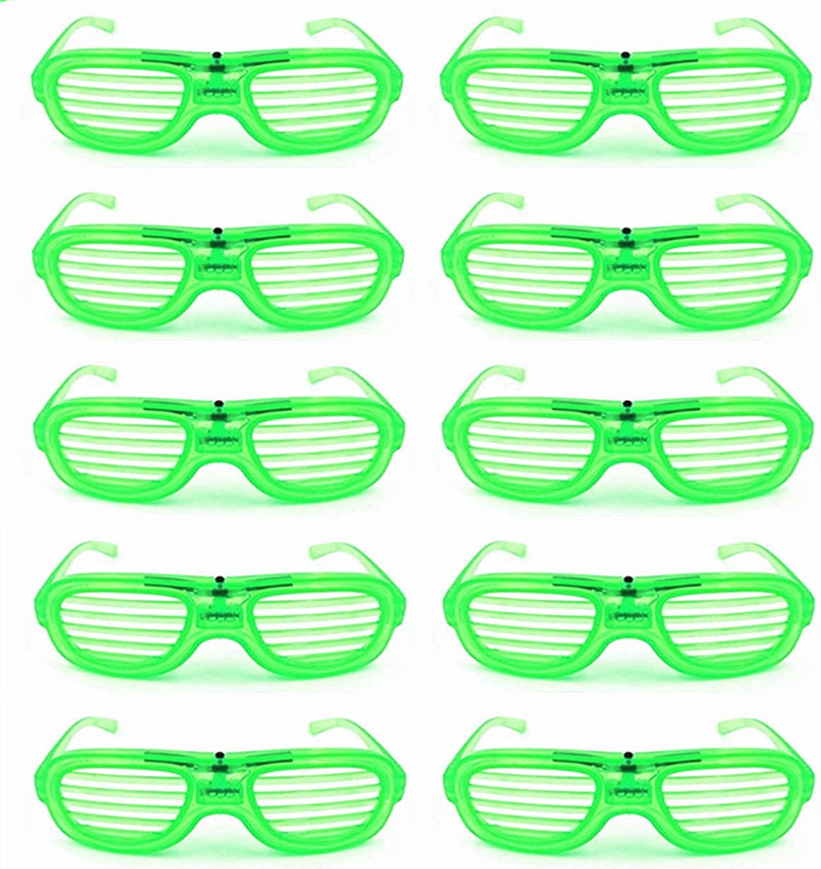 LINLIN 10 Pack Party Glasses, Light Up Glasses Flashing Glasses ...