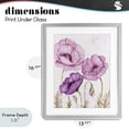 Stupell Industries Bright Purple Poppies Gray Framed Print Under Glass ...