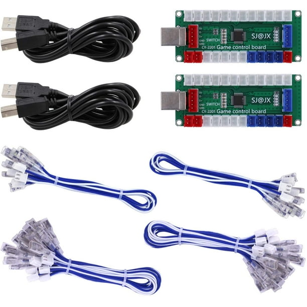 SAYDY Arcade Game USB Encoder Zero Delay 2 Player Gamepad Button Joystick Controller for SAYDY ...