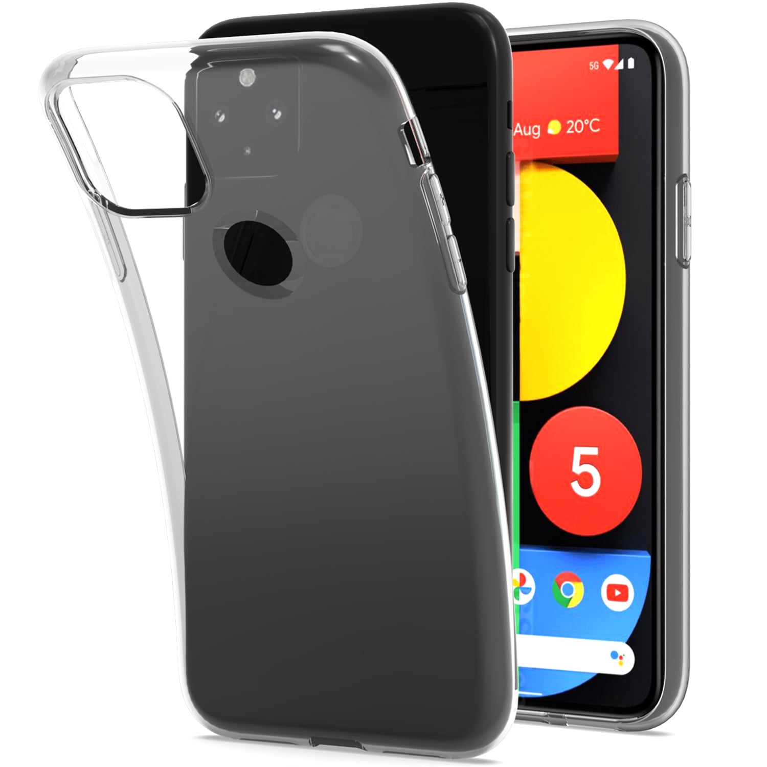 CoverON for Google Pixel 5a Phone Case, FlexGuard Series Soft Flexible ...