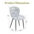 78.7" Dining Table Set with 4 Chairs Light Gray PU Handle MDF for ...