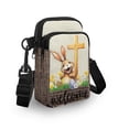 HELLHERO Rabbit and Chick Pattern Design with Zipper Sling Bag 4.33"x1 ...