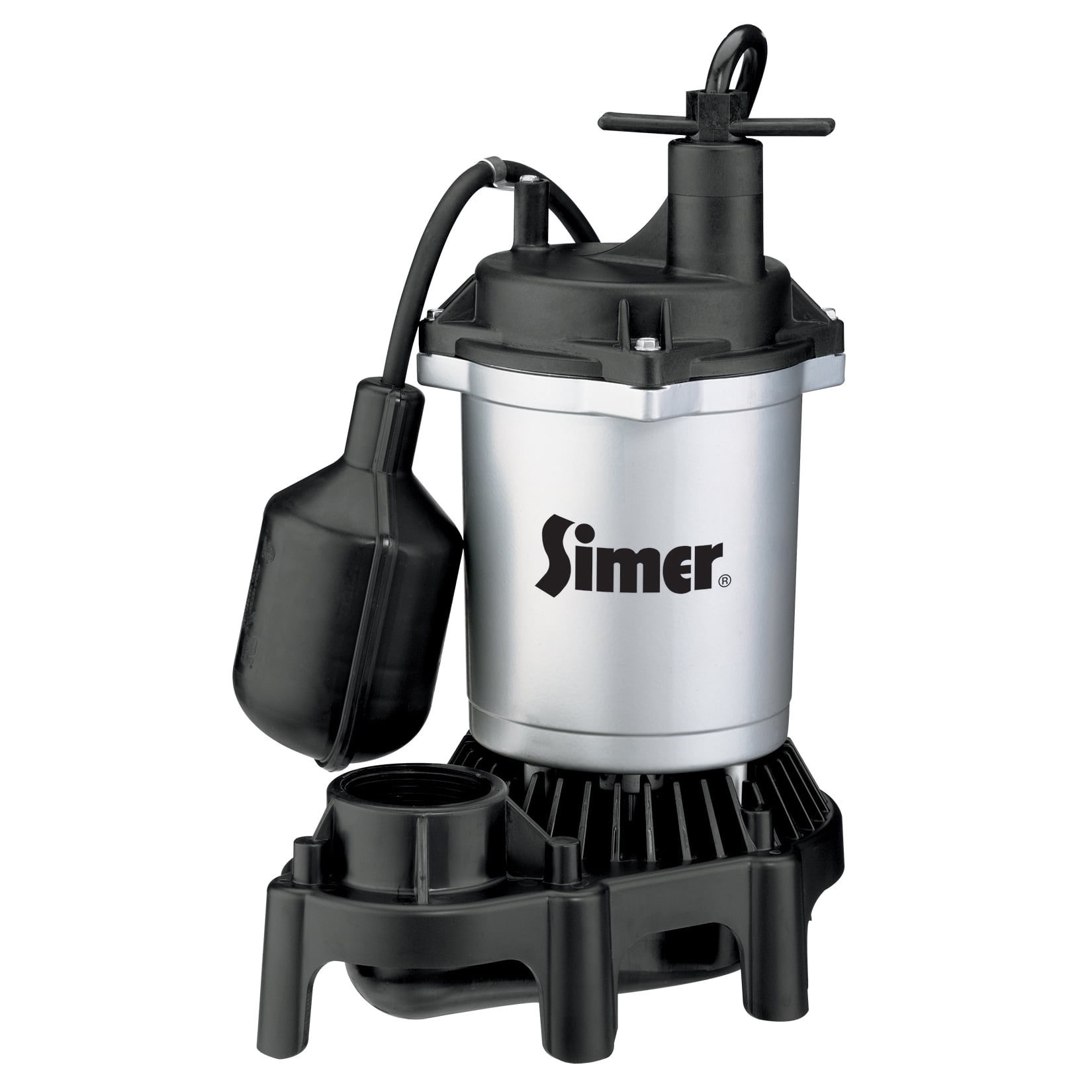 Simer 2163 1/3 HP Thermoplastic Tethered Switch Submersible Sump Pump ...