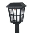 Mainstays Solar Powered Black Square Design LED Path Light, 5 Lumens (6 ...