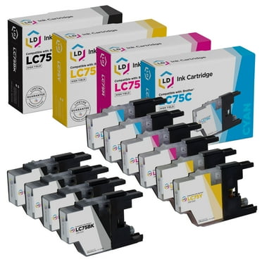 Brother Genuine LC-75 (LC75BK, LC75C, LC75M, LC75Y) High Yield Ink ...