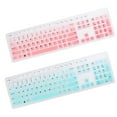 LAMIRO 2PCS Dustproof Keyboard Skin Silicone Keyboard Protector ...